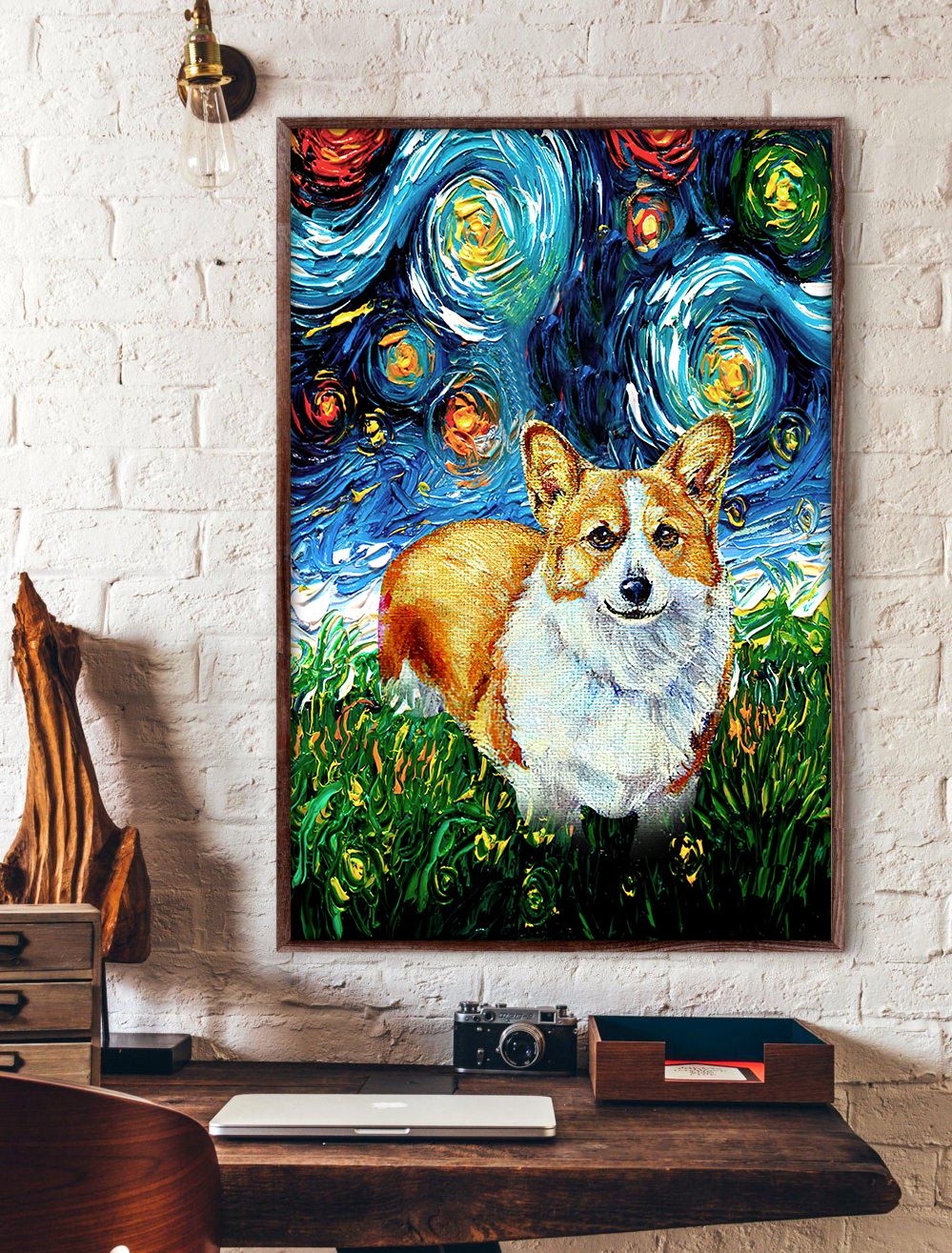Corgi Poster & Matte Canvas, Poster To Print, Gift For Dog L | Inspire ...