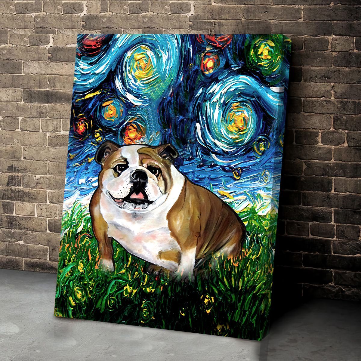 English Bulldog Poster & Matte Canvas, Poster To Print, Gift | Inspire ...