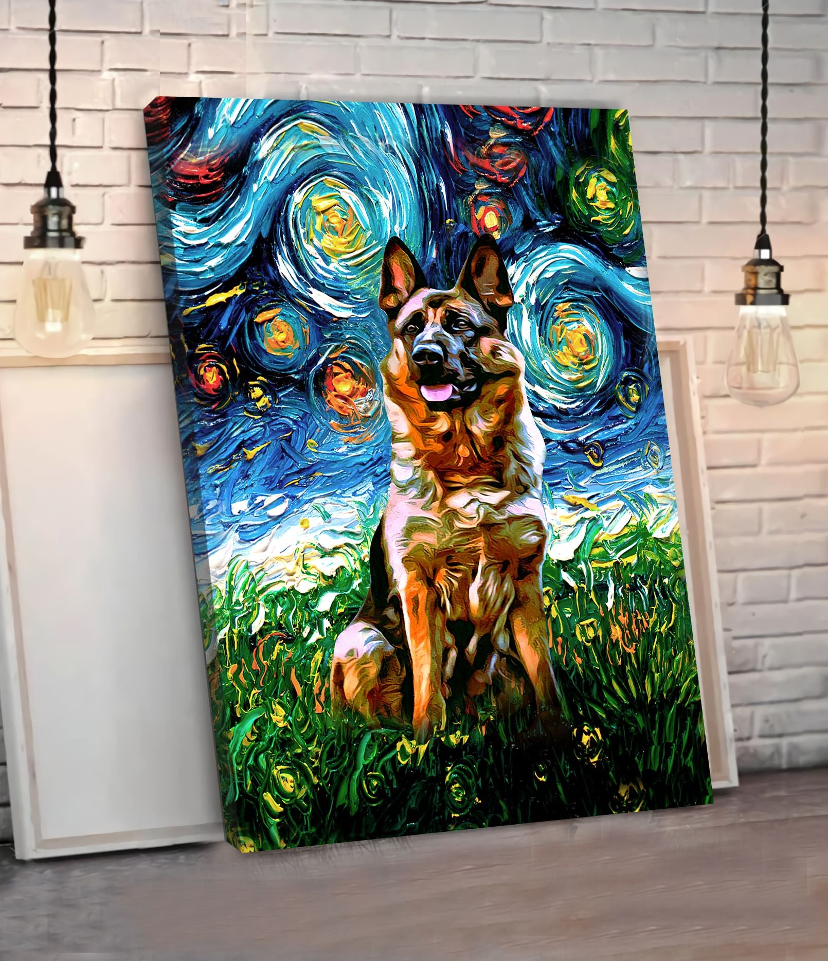 German Shepherd Poster & Matte Canvas, Poster To Print, Gift | Inspire ...