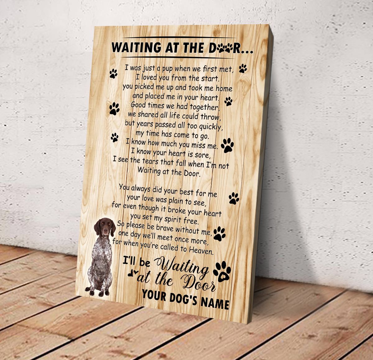 German Shorthaired Pointer Waiting At The Door Personalized | Inspire ...