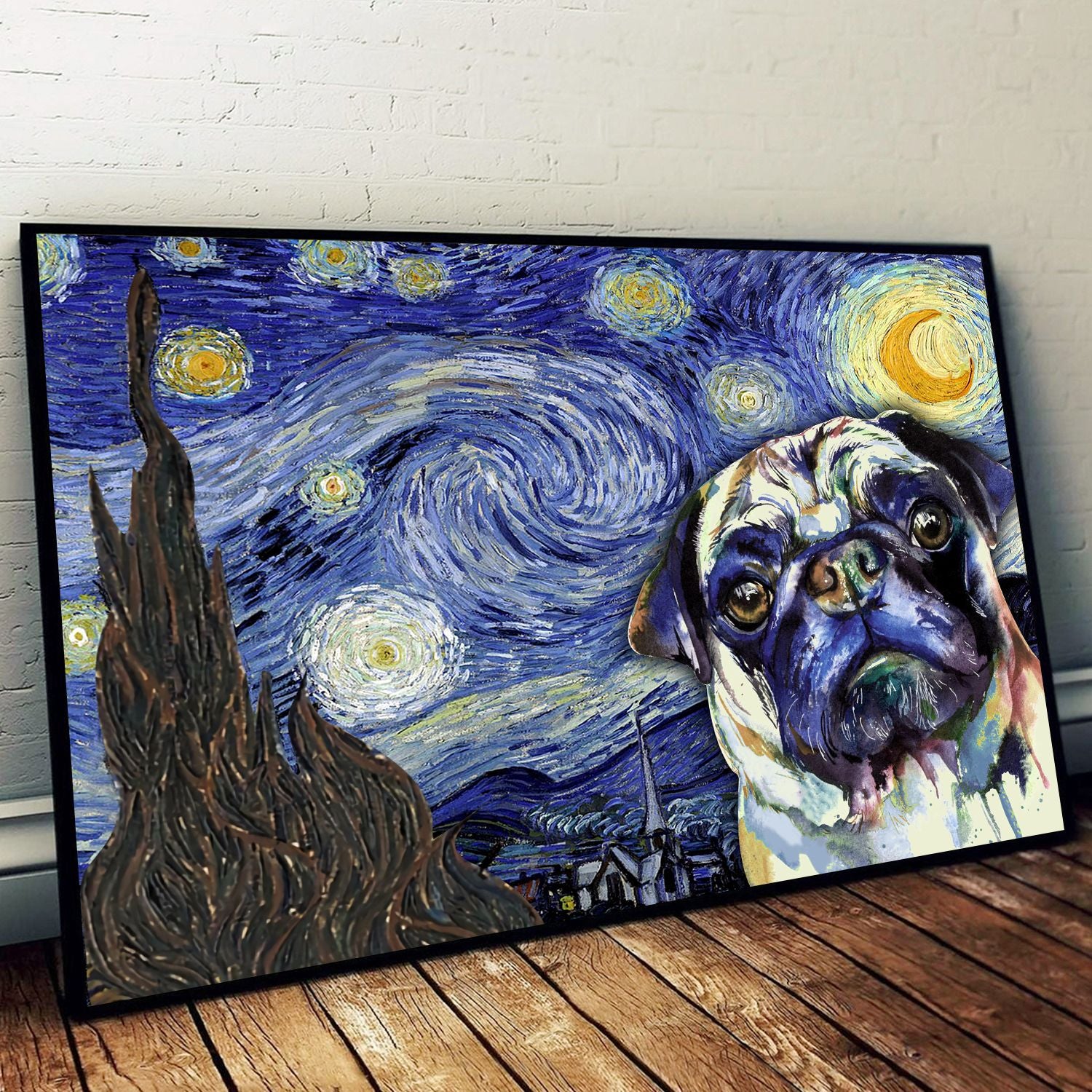 Pug Poster & Matte Canvas, Poster To Print, Gift For Dog Lov | Inspire ...