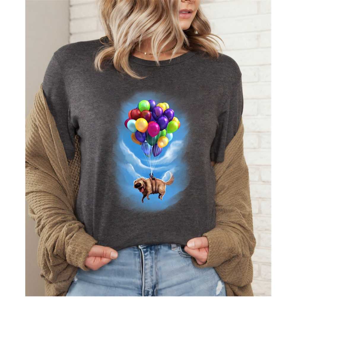 Disney Up Dug Balloon Floating Graphic T-Shirt, Disneyland F | Inspire ...