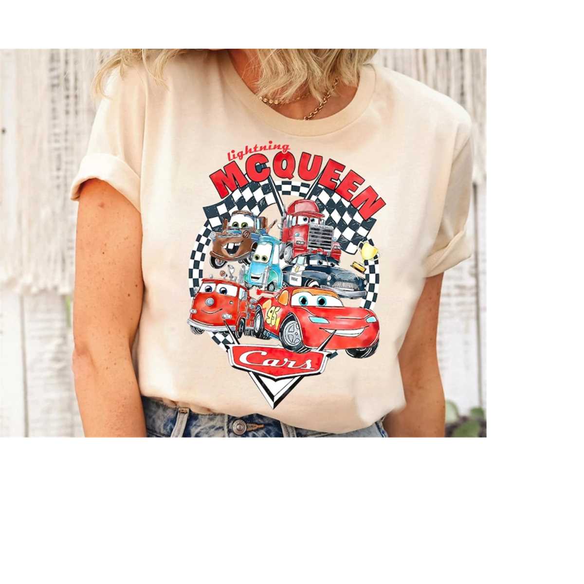 Retro Lightning McQueen Shirt, Vintage Disney Cars Shirt, Ca | Inspire ...
