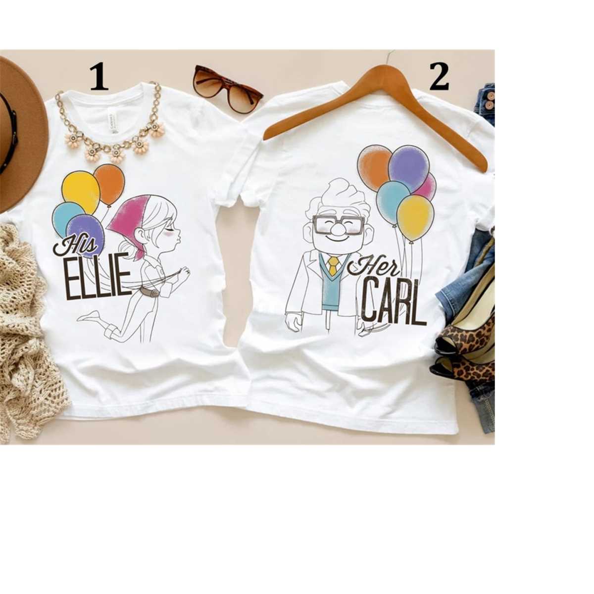 Disney Pixar Up Her Carl His Ellie Balloons Sketch Graphic S - Inspire ...