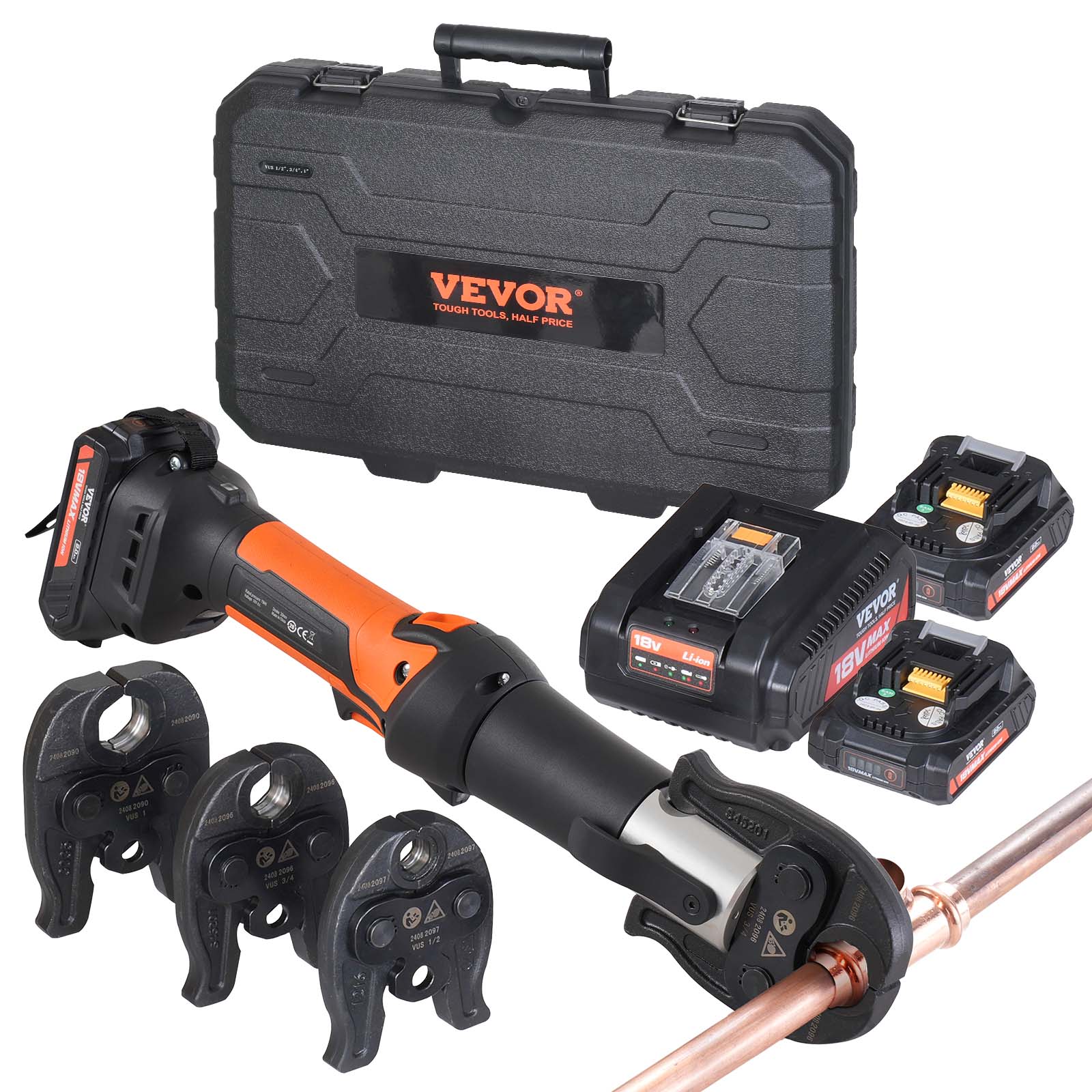 SucceBuy 18V Pro Press Tool Copper Pipe Crimping Kit | Inspire Uplift