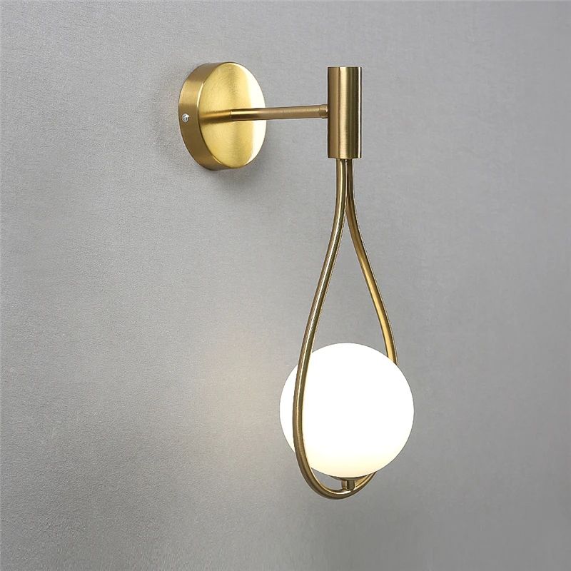 Luxury Gold Sconce Modern Glass Ball Wall Light for Bedroom, | Inspire Uplift