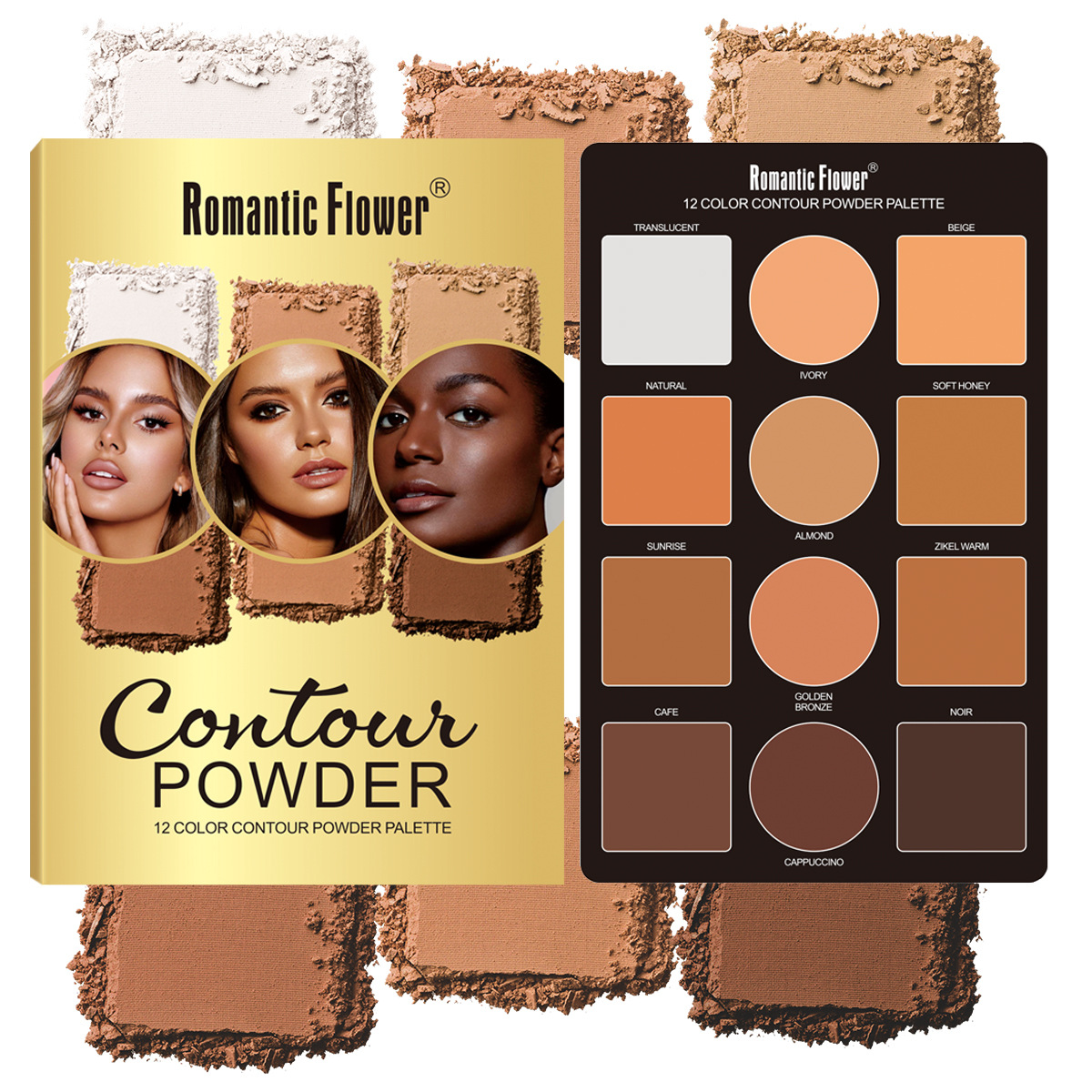 12 Colors Matte 3D Contour Powder Concealer Makeup | Inspire Uplift