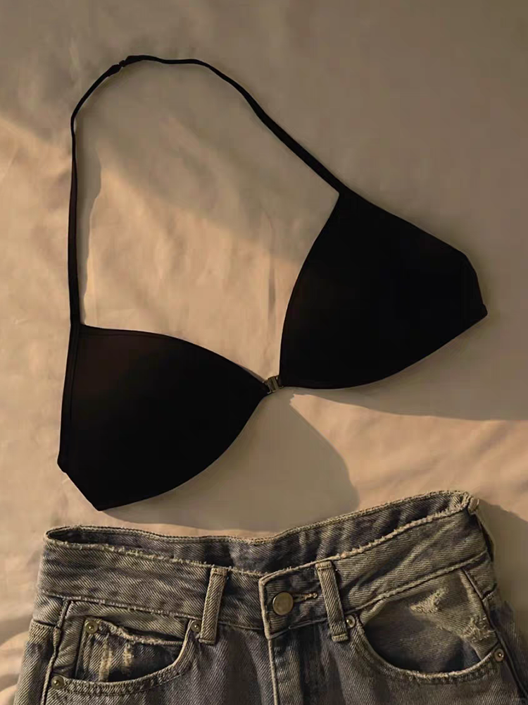 French Triangle Push-Up Bra - No Underwire & Front Button | Inspire Uplift