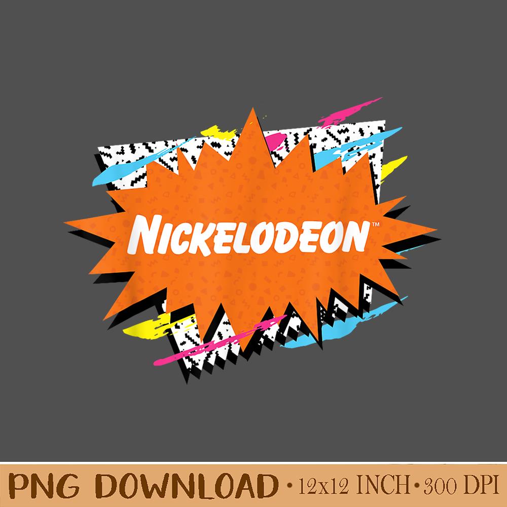 Nickelodeon Retro Logo Graphic T Shirt Design PNG. Instant D - Inspire ...