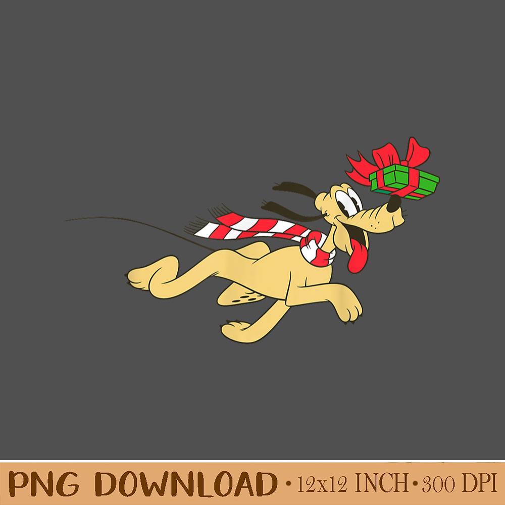 Disney Vintage Pluto Running Holiday TShirt Design PNG. Inst - Inspire ...