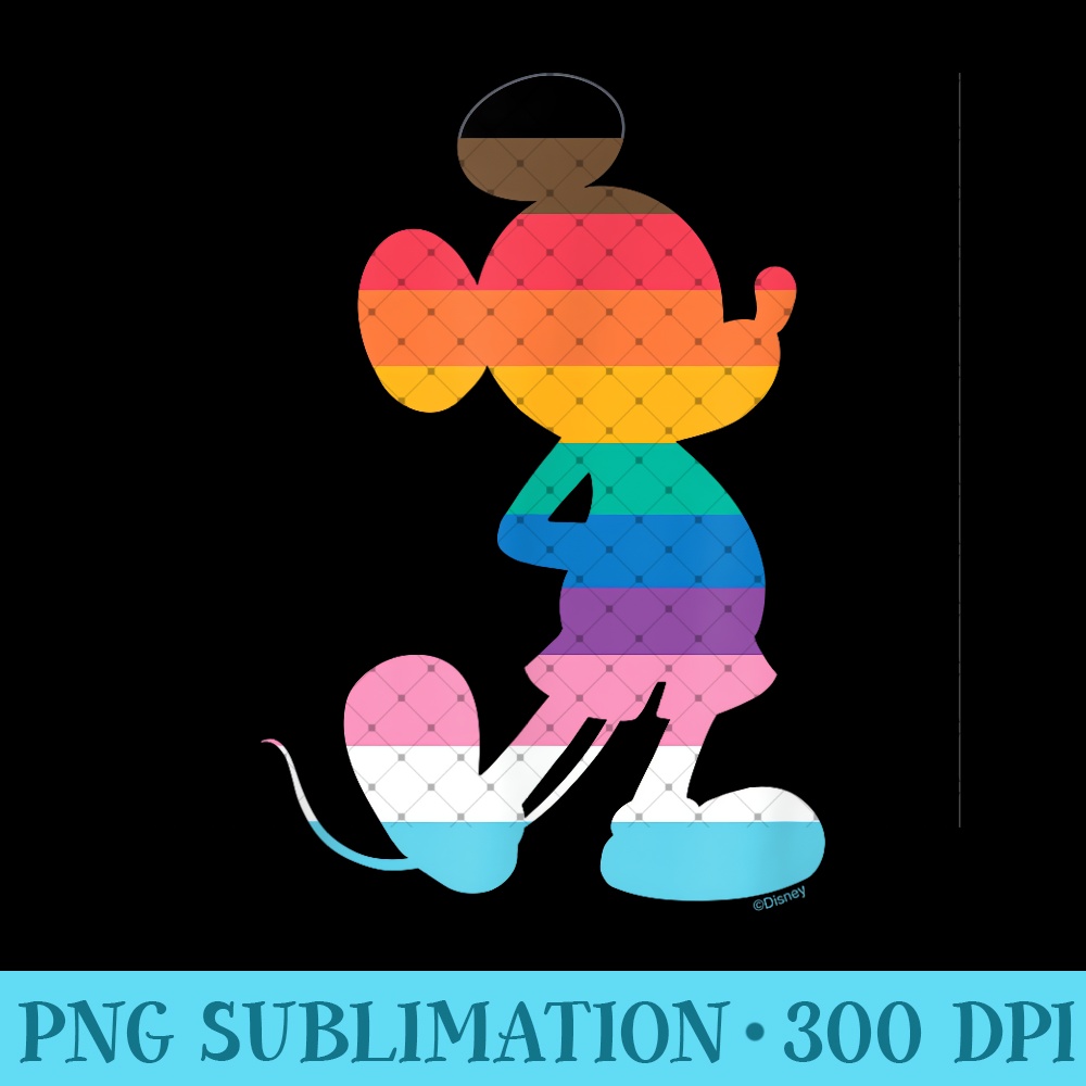 Disney Mickey Mouse Pride Inclusive Pose Rainbow Icon Fill - - Inspire ...