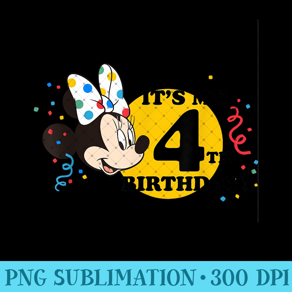 Disney Minnie Mouse 4th Birthday - PNG Download - Fashionabl - Inspire ...