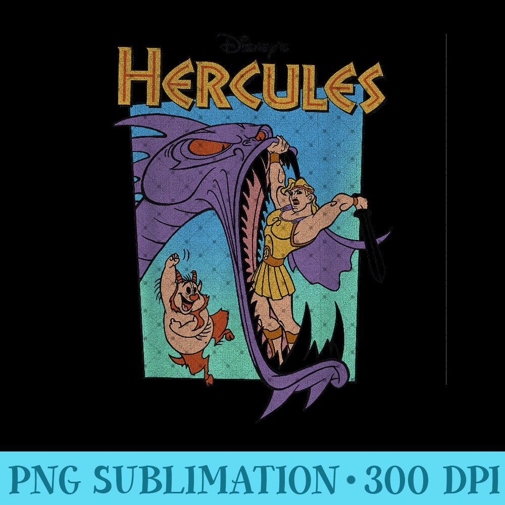 Disney Hercules Hydra Battle Retro Classic Movie Poster - Ex - Inspire ...
