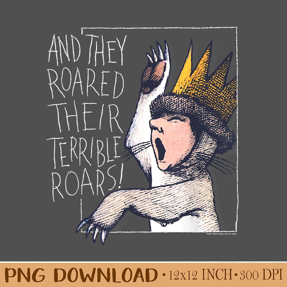Where the Wild Things Are Roar Design PNG. Instant Download | Inspire ...