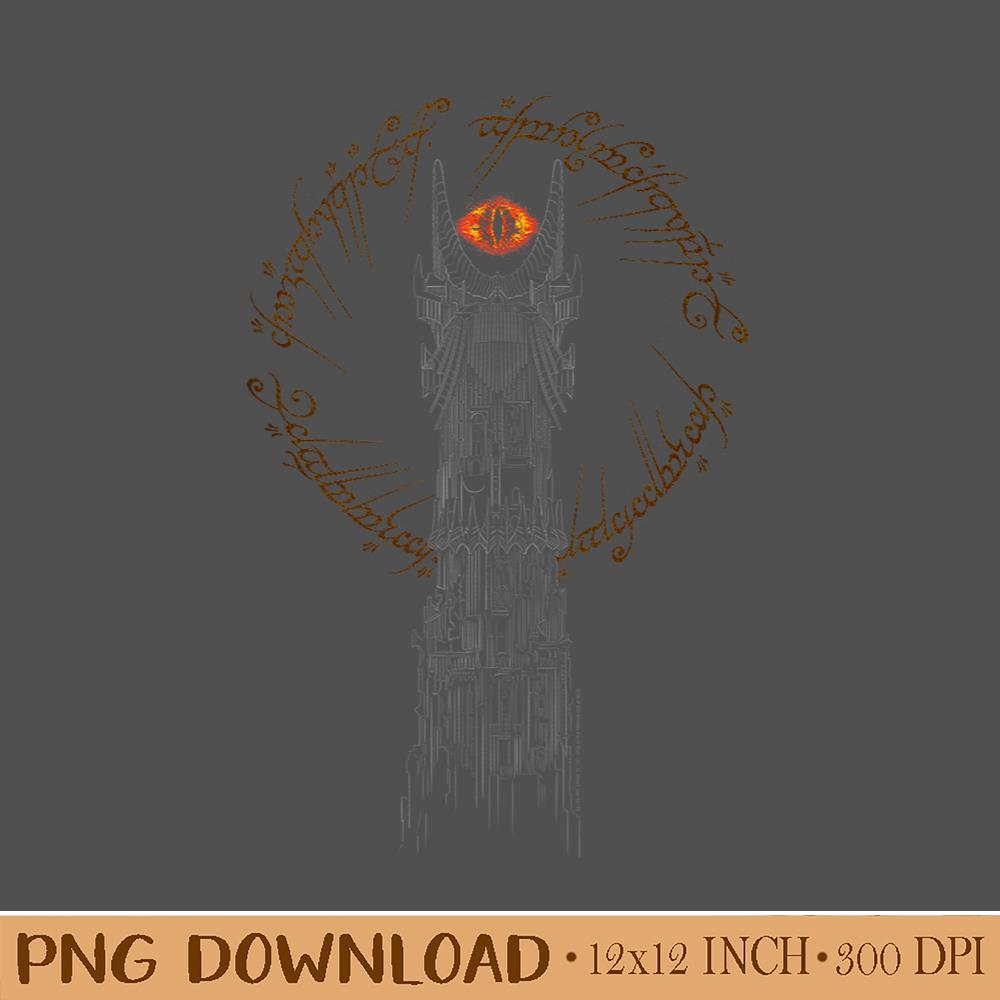 The Lord of the Rings Tower of Mordor Tank Top Design PNG. I | Inspire ...