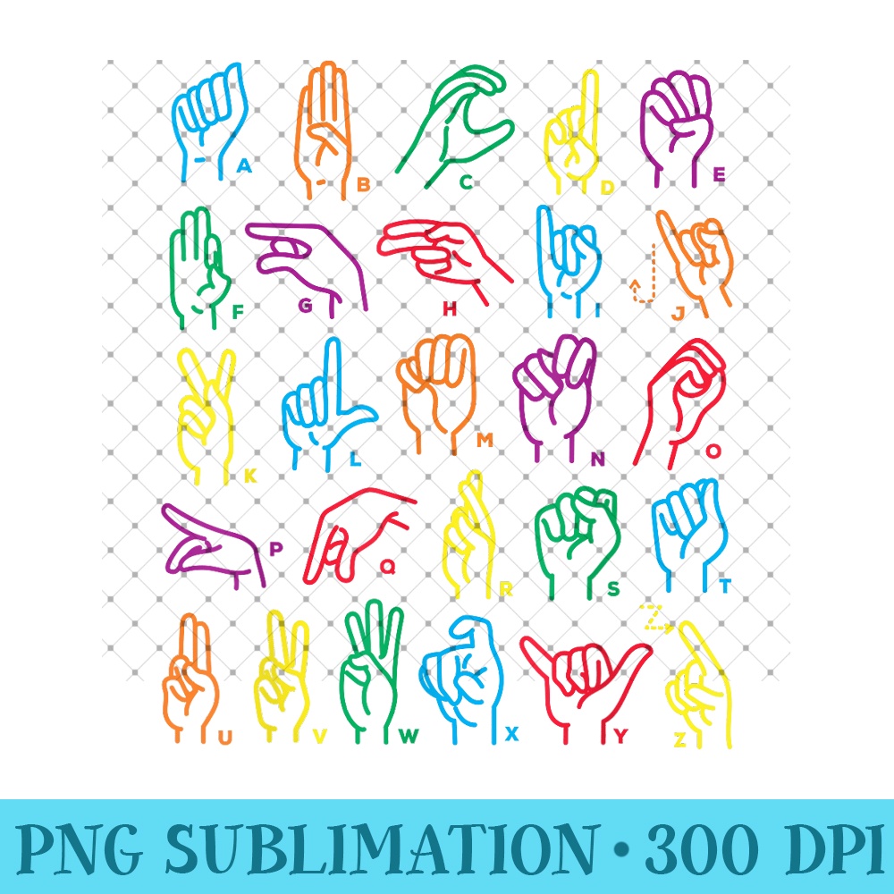 ABC Sign Language Chart Teacher Hand Letter Alphabet ASL - H - Inspire ...