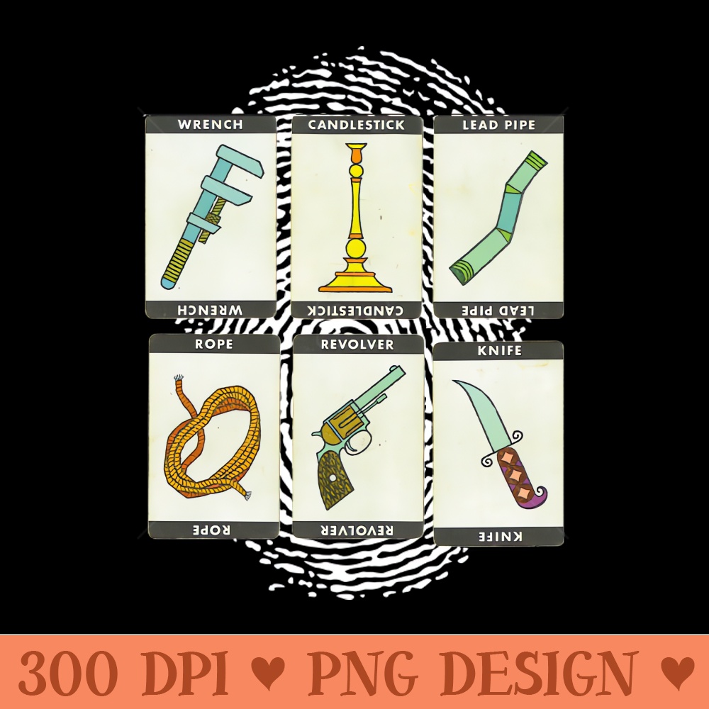 The Murder Weapons of the Board Game of Clue - Sublimation a | Inspire ...