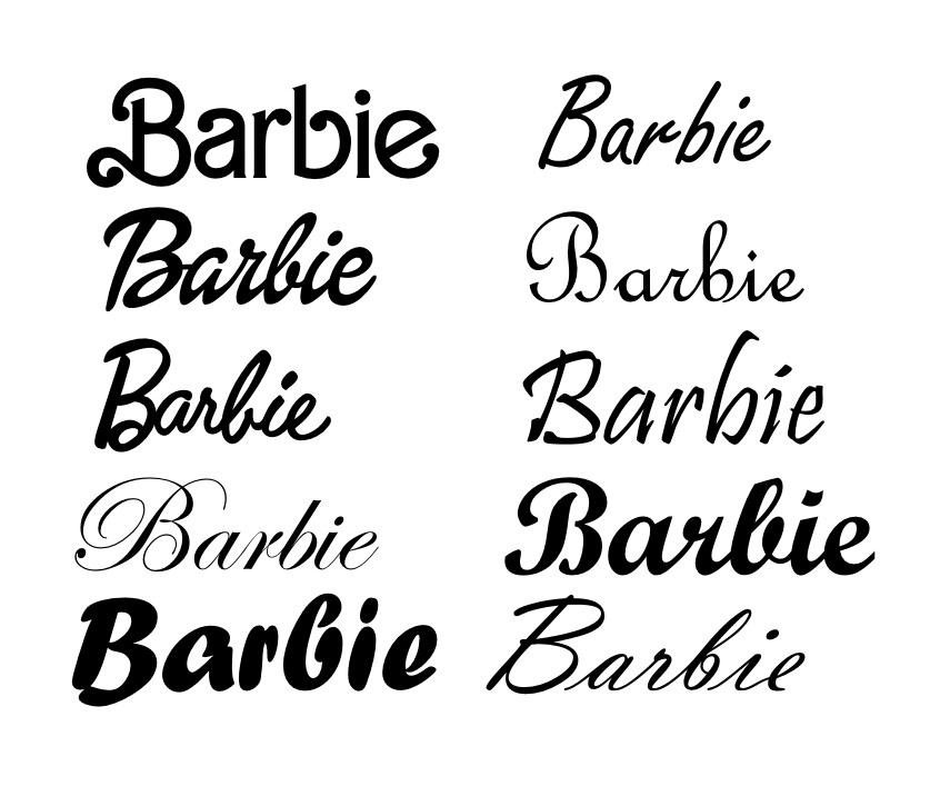 Barbie Font Svg Files, Barbie Laser Cut Files, Barbie Digita | Inspire ...