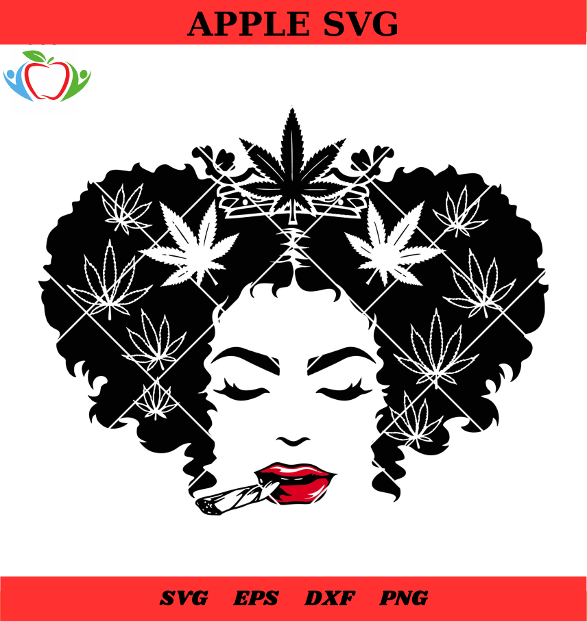Afro Weed Queen Smoking Joint Svg, Rasta Girl Smoking Svg, S | Inspire ...