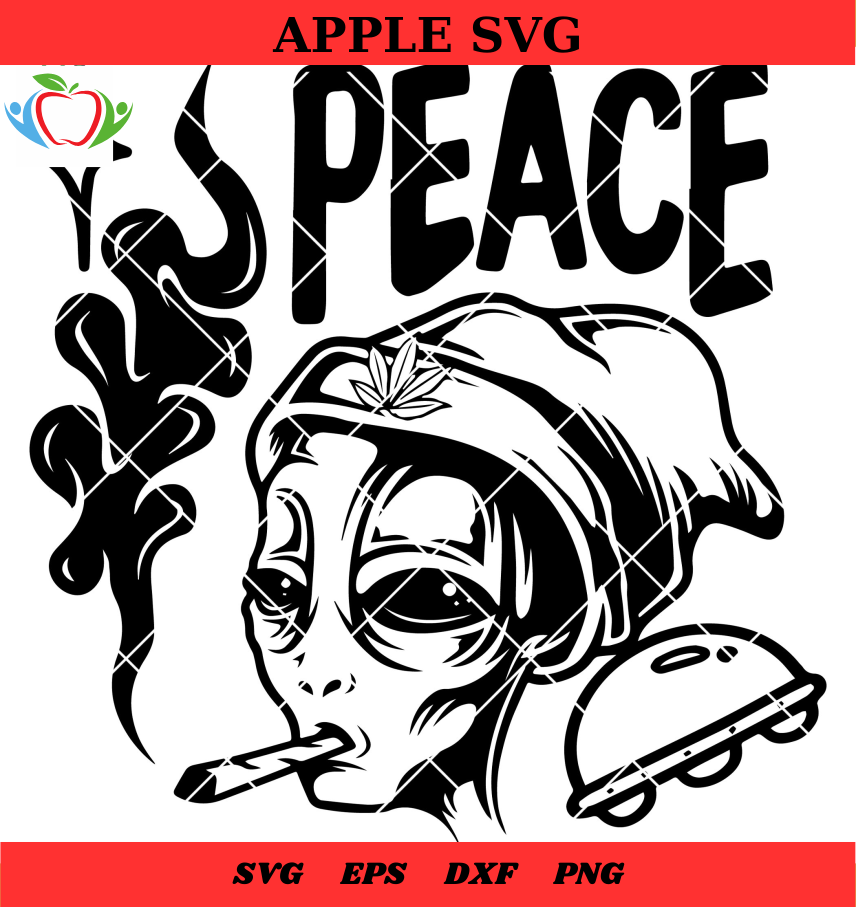 Cannabis Alien Svg Alien Smoking Joint Svg Blunt Weed Svg | Inspire Uplift
