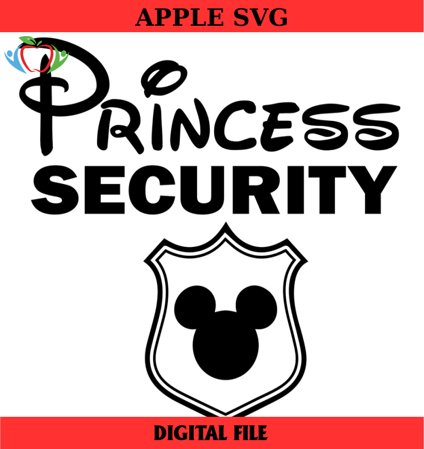 Disney Princess Security Mickey Badge SVG, Disney Svg ,Disne - Inspire ...