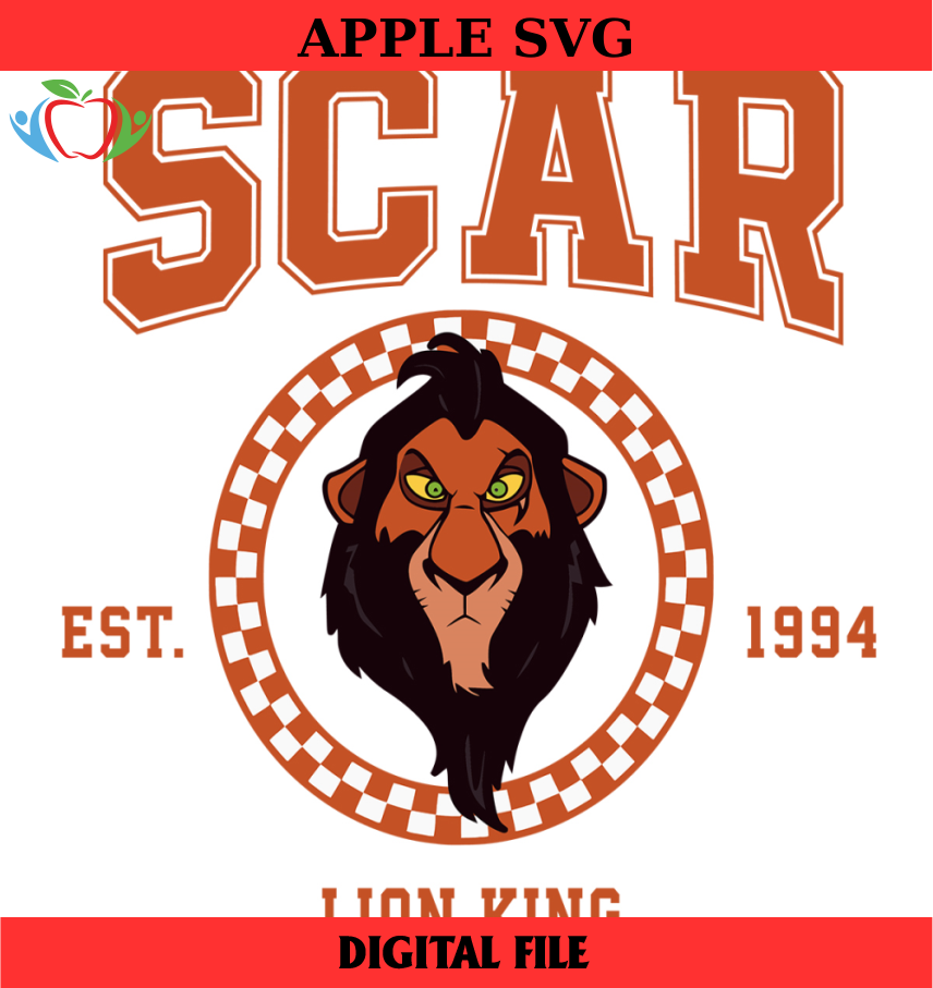 Disney Scar The Lion King Villain Est 1994 SVG, Disney Svg , | Inspire ...