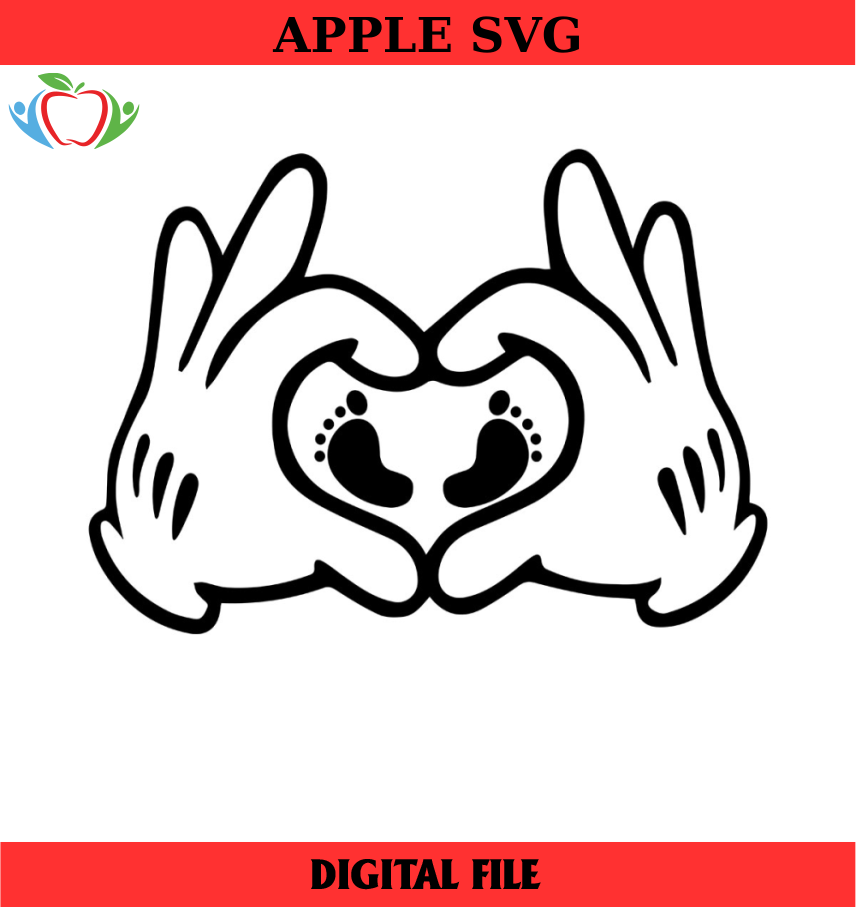 Mickey Mouse Footprint Disney Design SVG, Disney Svg ,Disney | Inspire ...