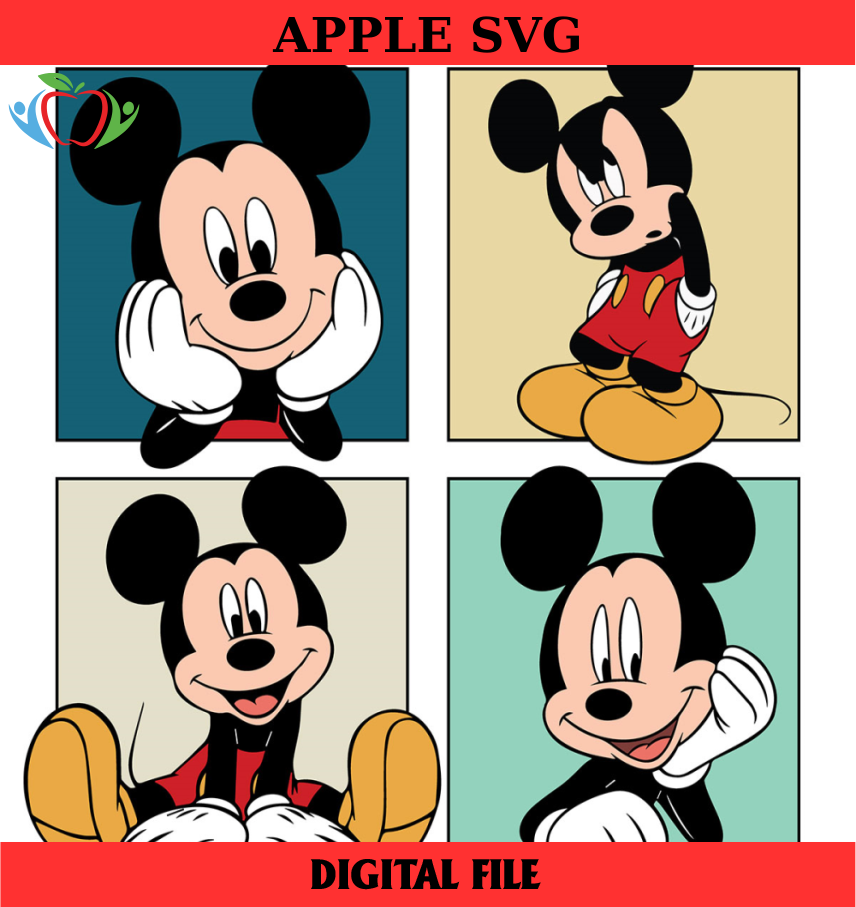 Disney Mickey Mouse Emotional Sticker SVG, Disney Svg ,Disne | Inspire ...