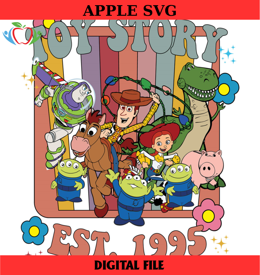 Retro Disney Toy Story Characters Est 1995 SVG, Disney Svg , | Inspire ...