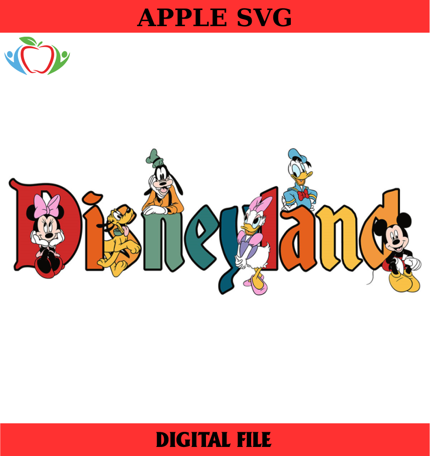 Disneyland Mickey Friends Characters SVG, Disney Svg ,Disney | Inspire ...