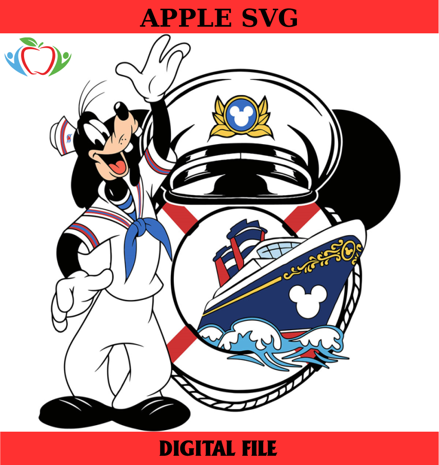Sailor Goofy Dog Disney Cruise Ship SVG, Disney Svg ,Disney - Inspire ...