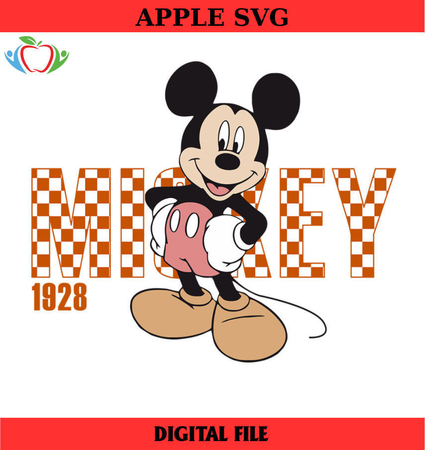Vintage Disney Mickey Mouse Checkered SVG, Disney Svg ,Disne - Inspire ...