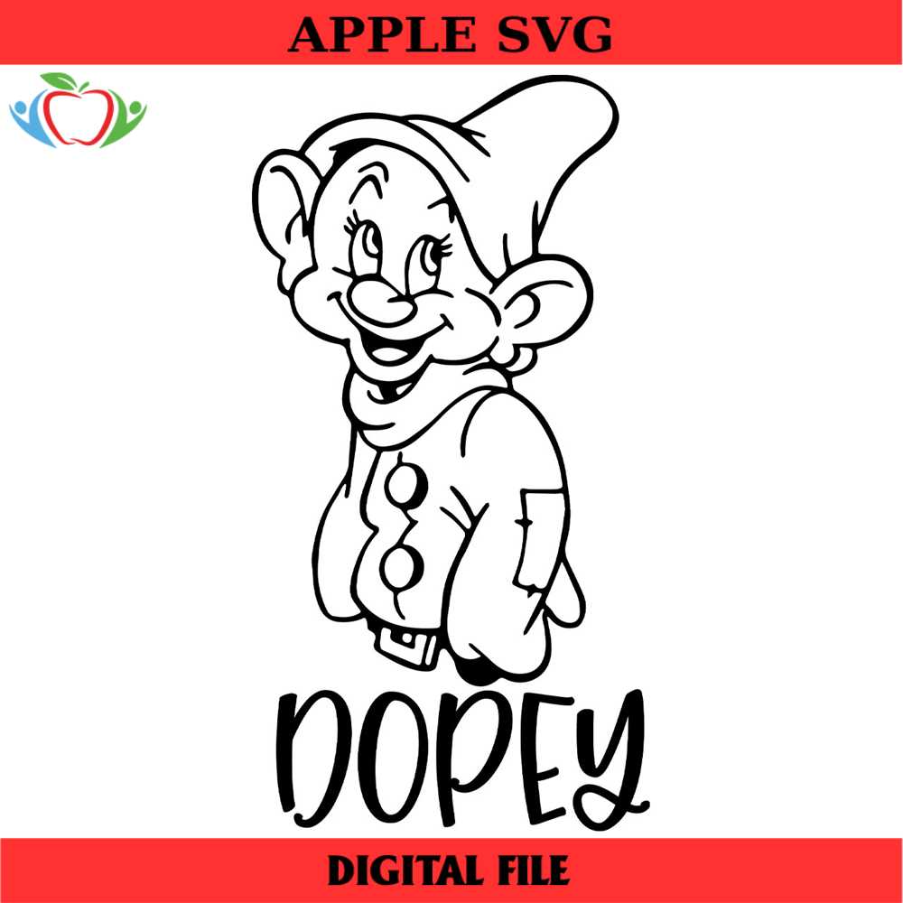 Dopey The Snow White & 7 Dwarfs SVG - Inspire Uplift