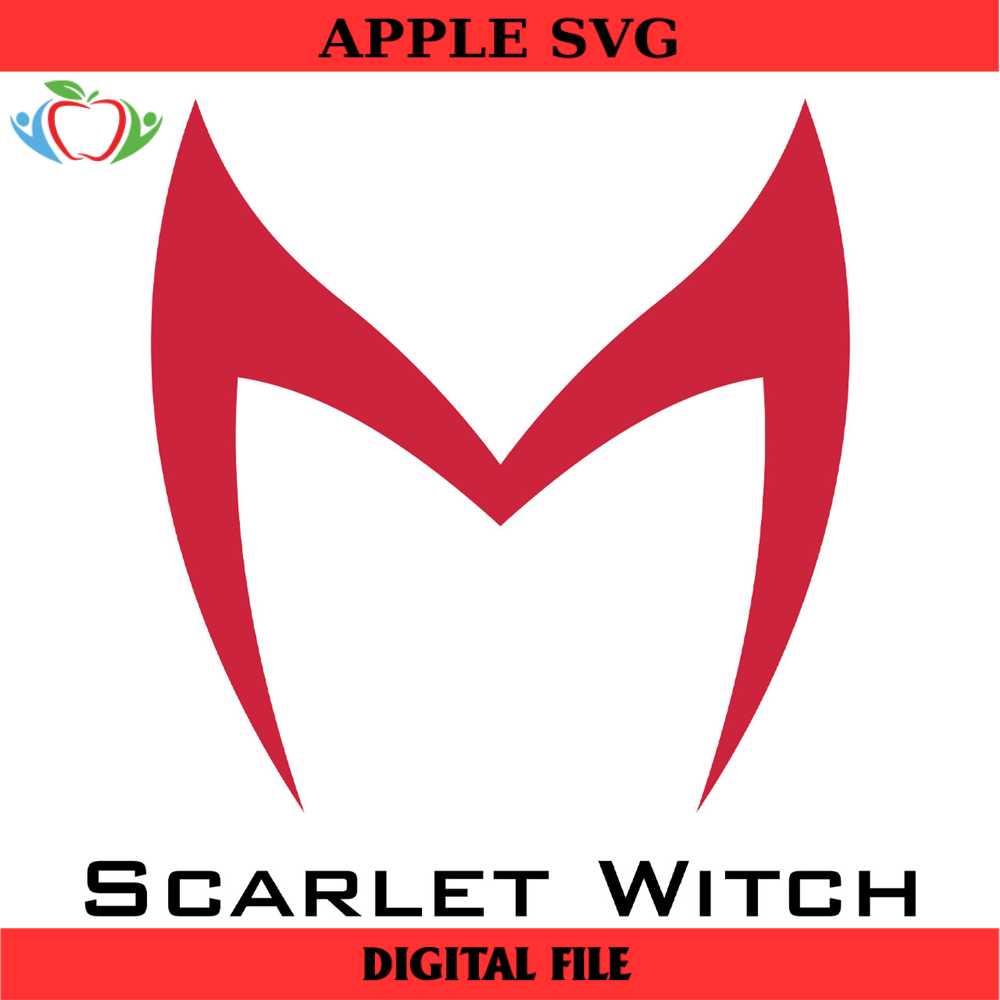 Avengers Superheroines Scarlet Witch Logo SVG | Inspire Uplift