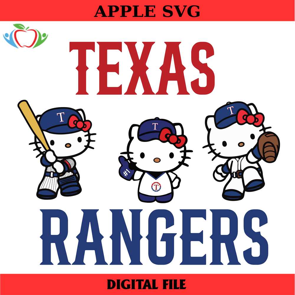 Hello Kitty Texas Rangers Baseball | Inspire Uplift
