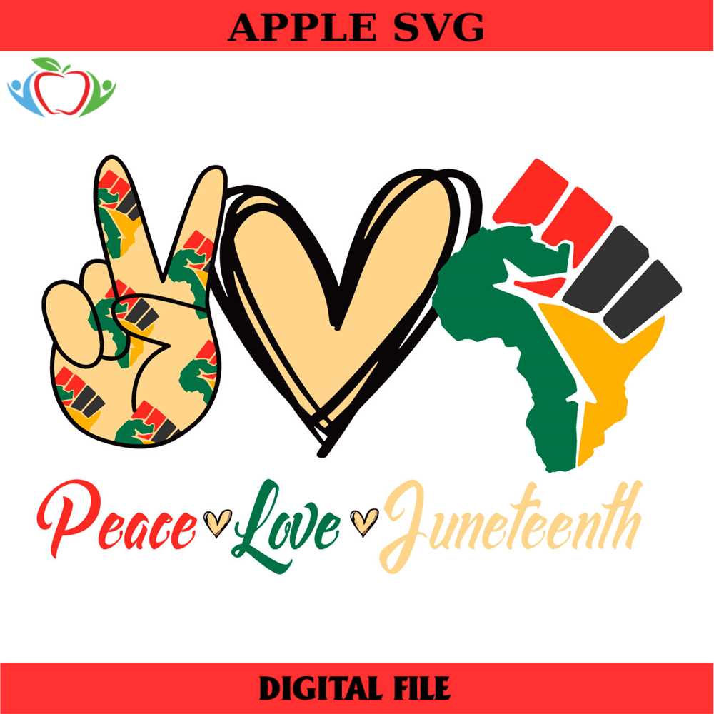 Peace Love Juneteenth Svg, Juneteenth Svg, Peace Love Svg, L | Inspire ...
