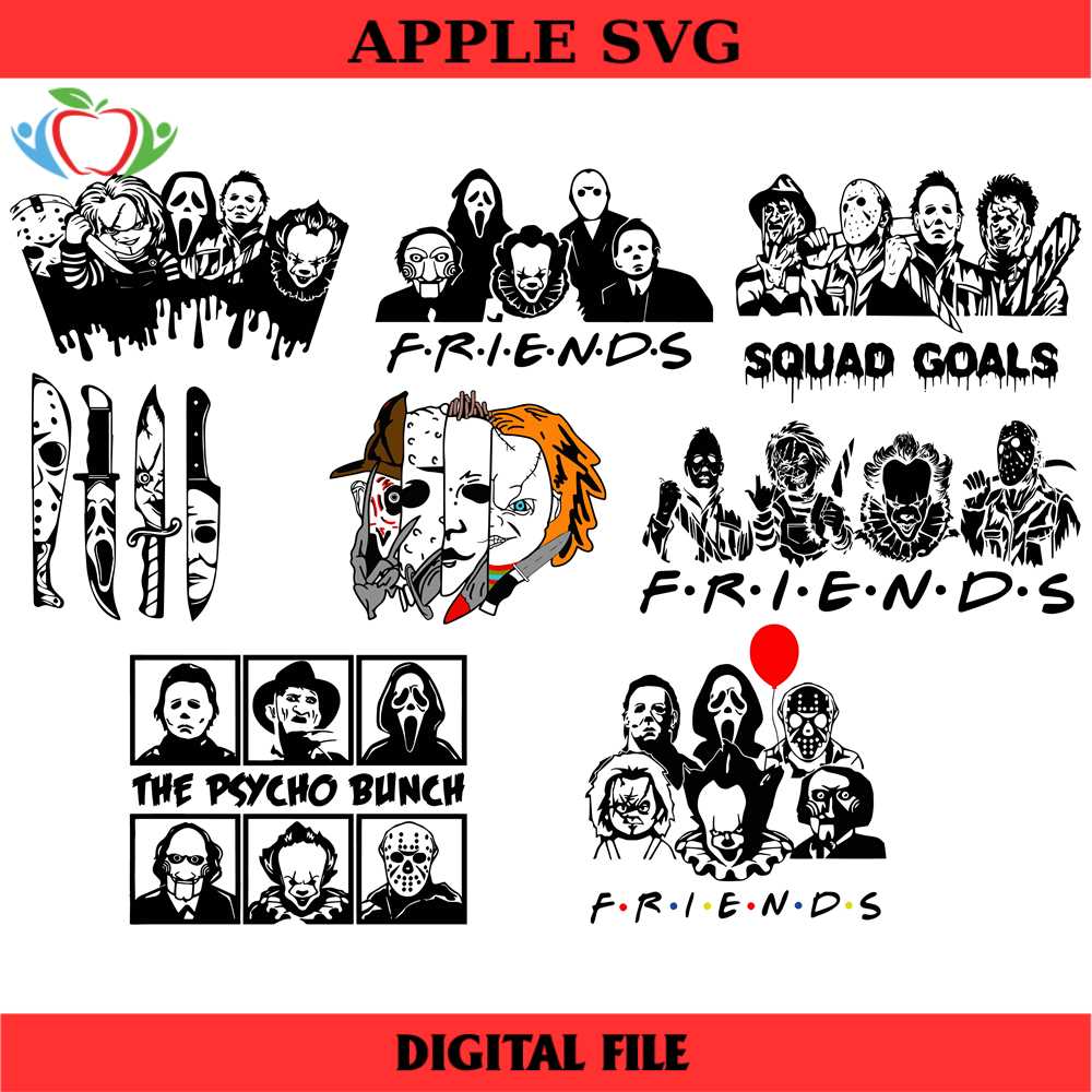 Horror Movie svg bundle, Horror Friends svg bundle, Movie ch | Inspire ...