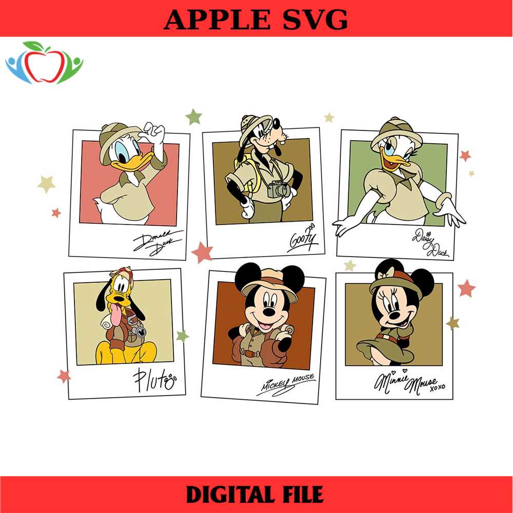 Mickey Friends Wild Signature SVG | Inspire Uplift