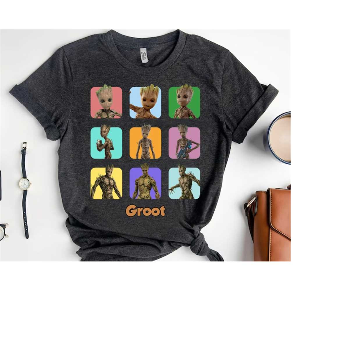 Marvel Groot Guardians Of The Galaxy Tshirt, Groot Emotions | Inspire ...