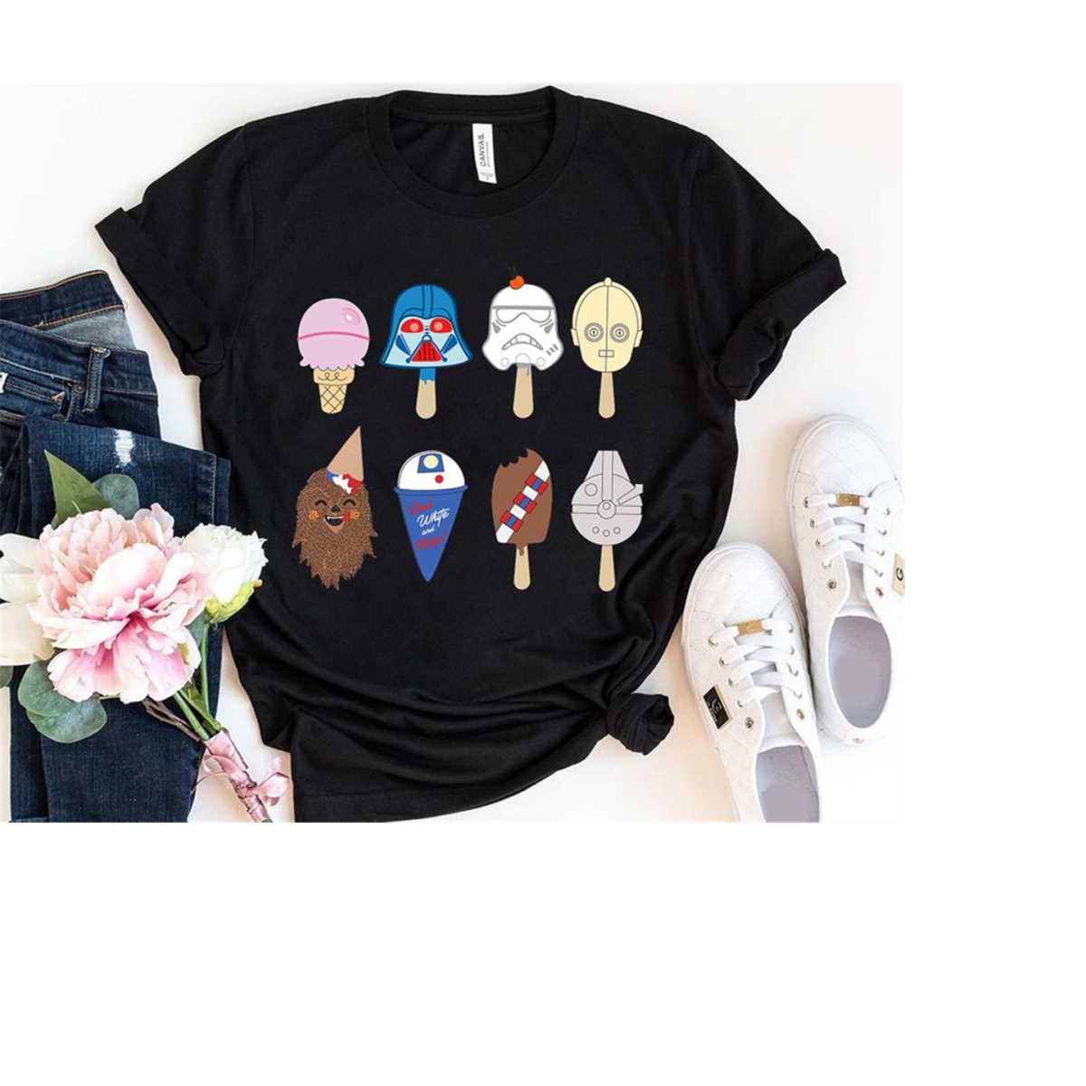 Star Wars Characters as Nostalgic Ice Cream TShirt, Star War | Inspire ...