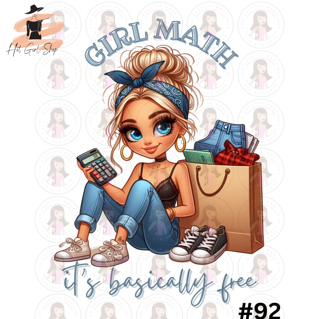 Cartoon Girl Girl Math Its Basically Free Blonde Hair Blue E | Inspire ...