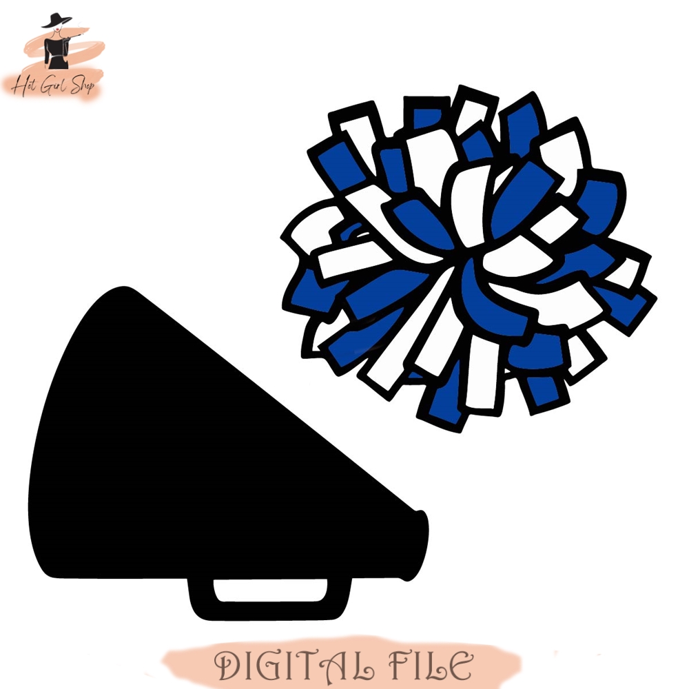 Megaphone Svg, Pom Pom Svg, Cheerleader Svg | Inspire Uplift