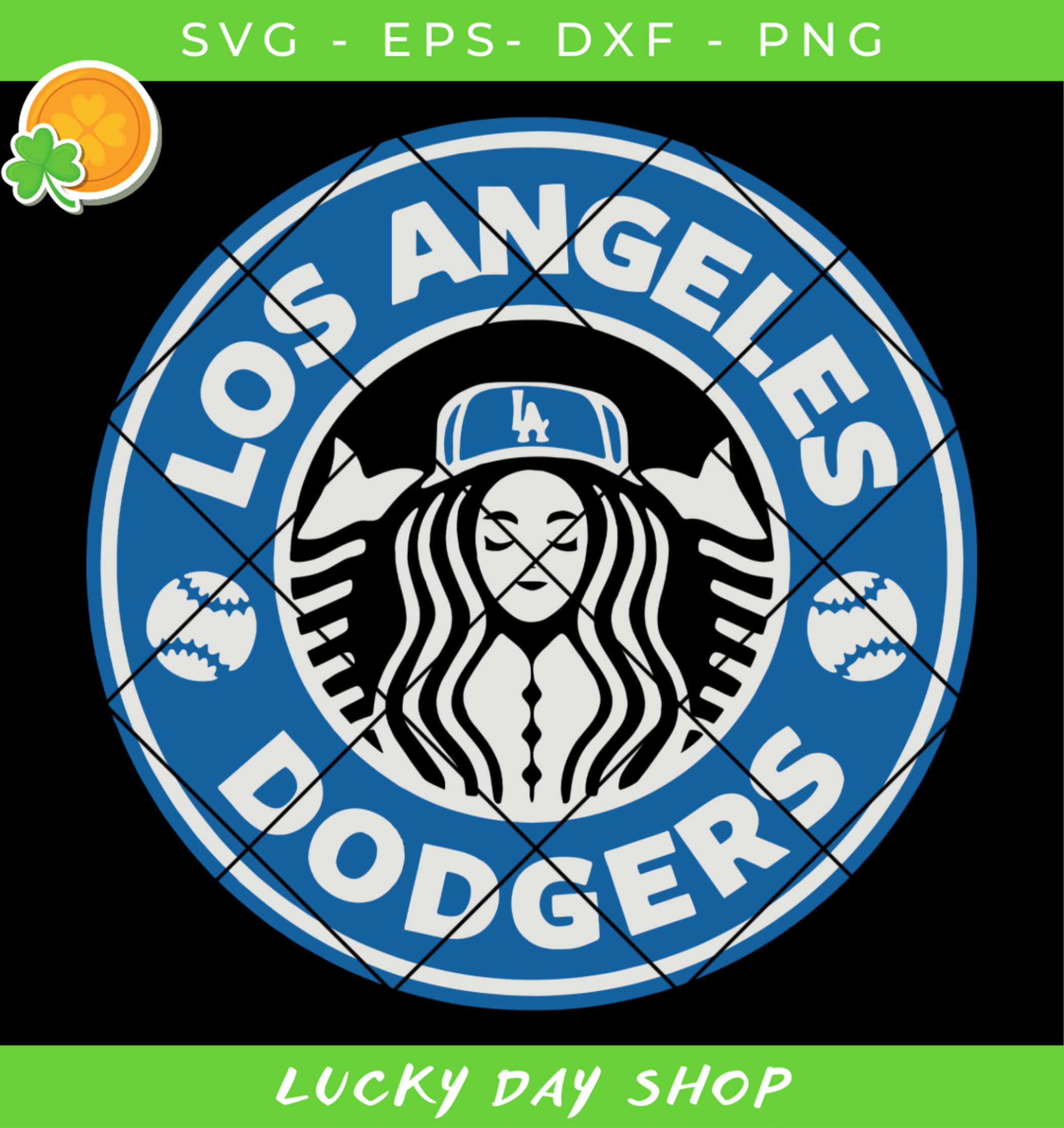 Los Angeles Dodgers Starbucks Svg, Angeles Dodgers Coffee Sv | Inspire ...