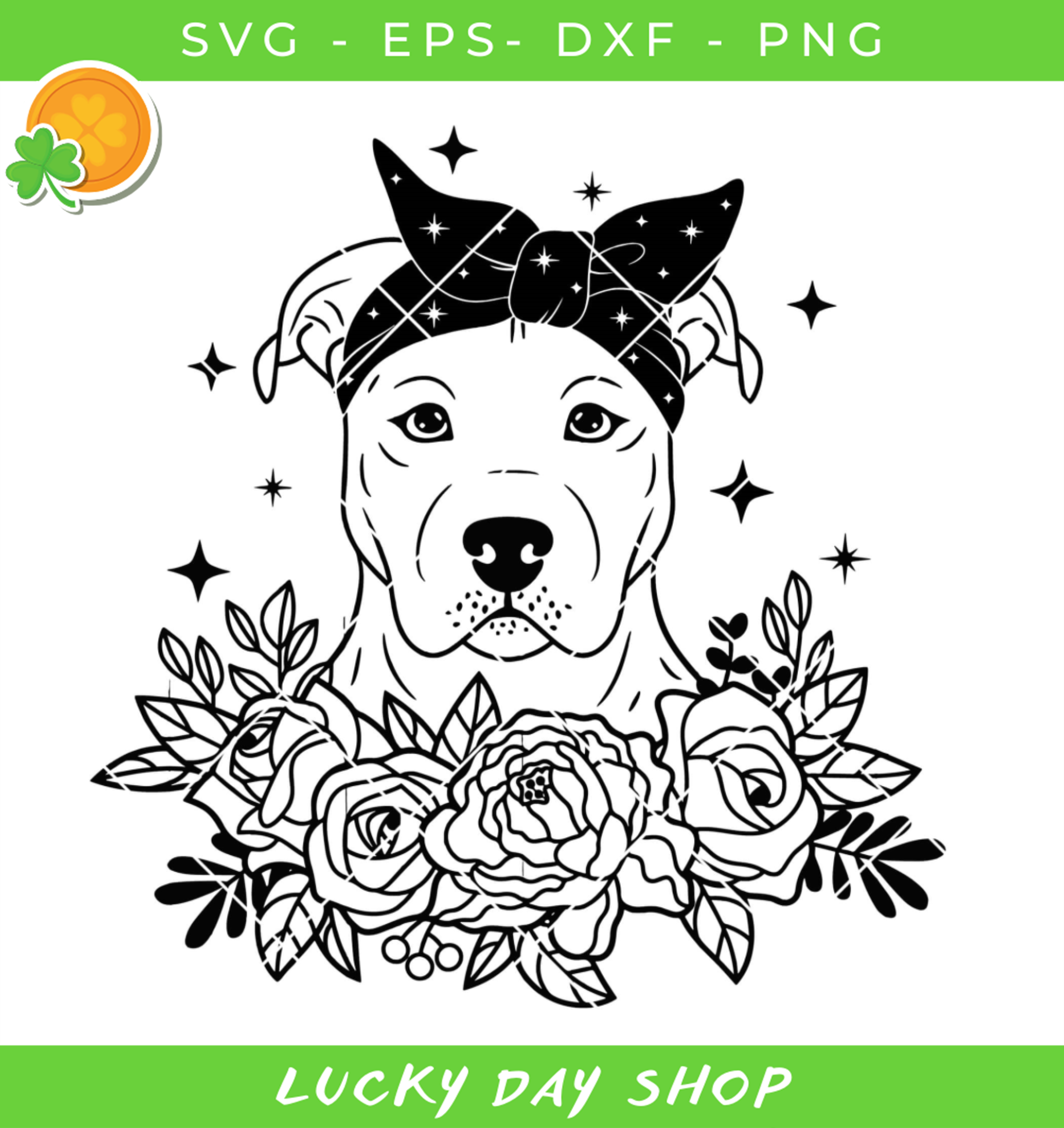 Pitbull Bow Moom Svg, Pitbull Flowers Svg, Pitbull Mom Dog S | Inspire ...