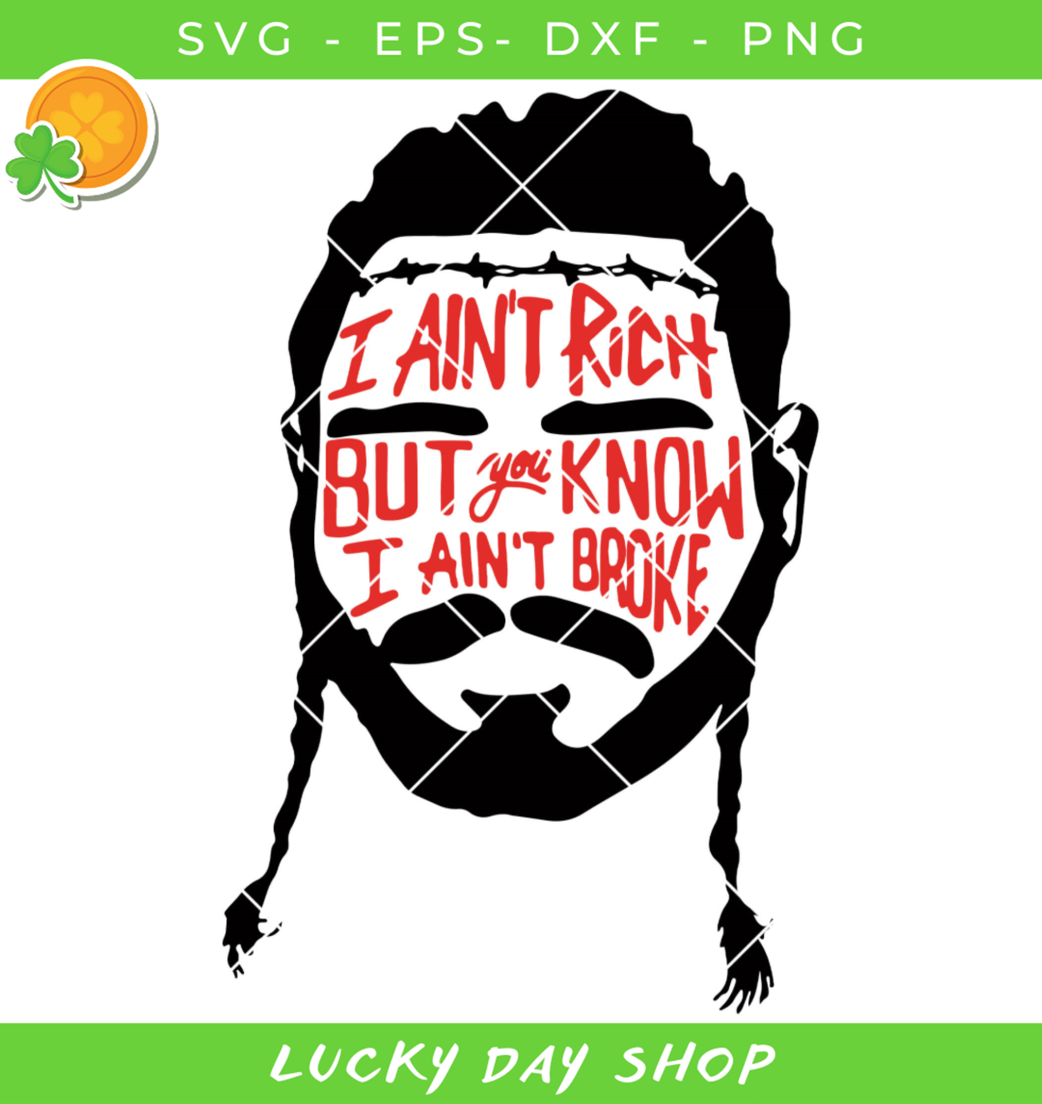 Post Malone Svg, Afo Boy Svg, Afo Boy Post Malone Svg - Luck | Inspire ...