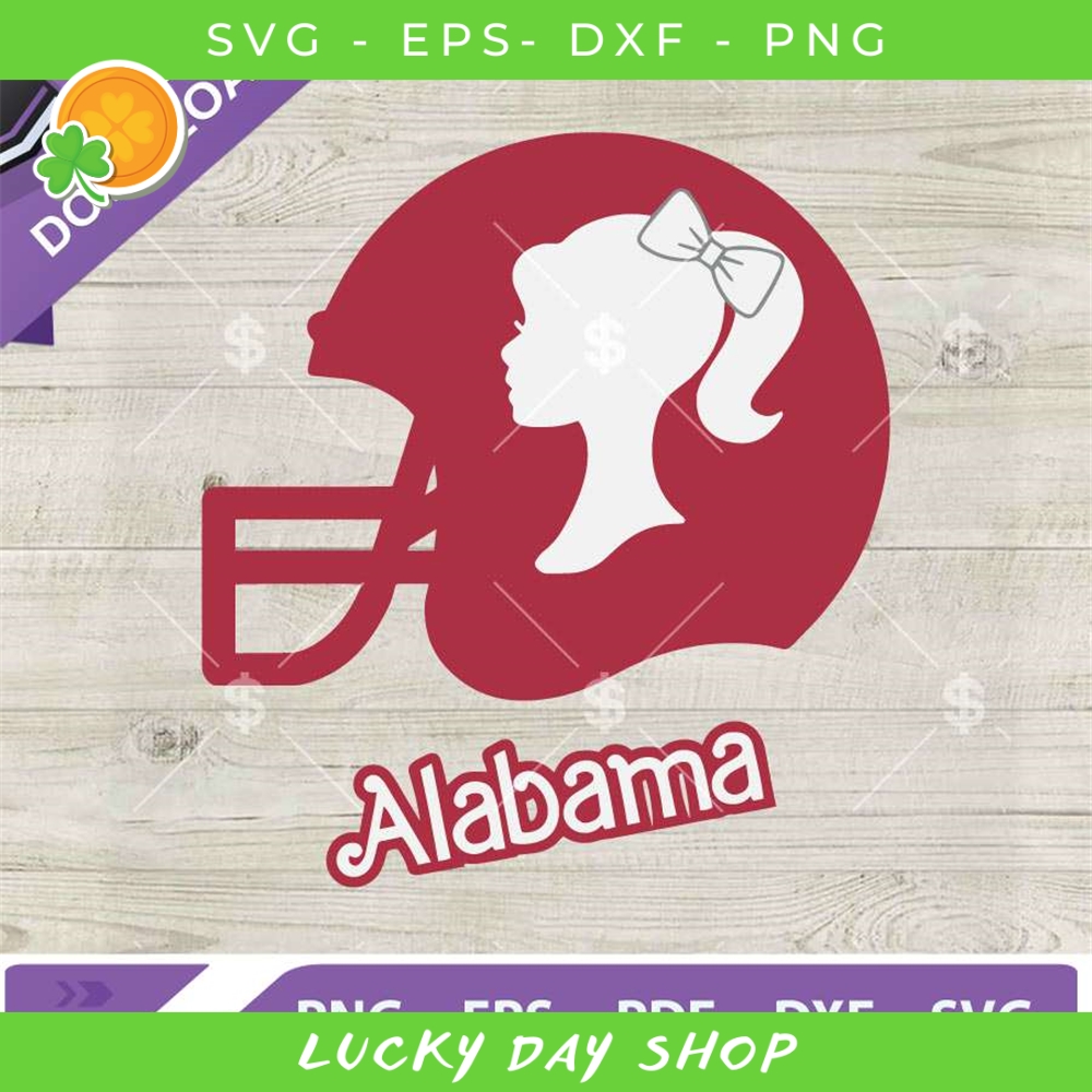Alabama Barbie Football Helmet SVG, Alabama Barbie SVG, Alab | Inspire ...