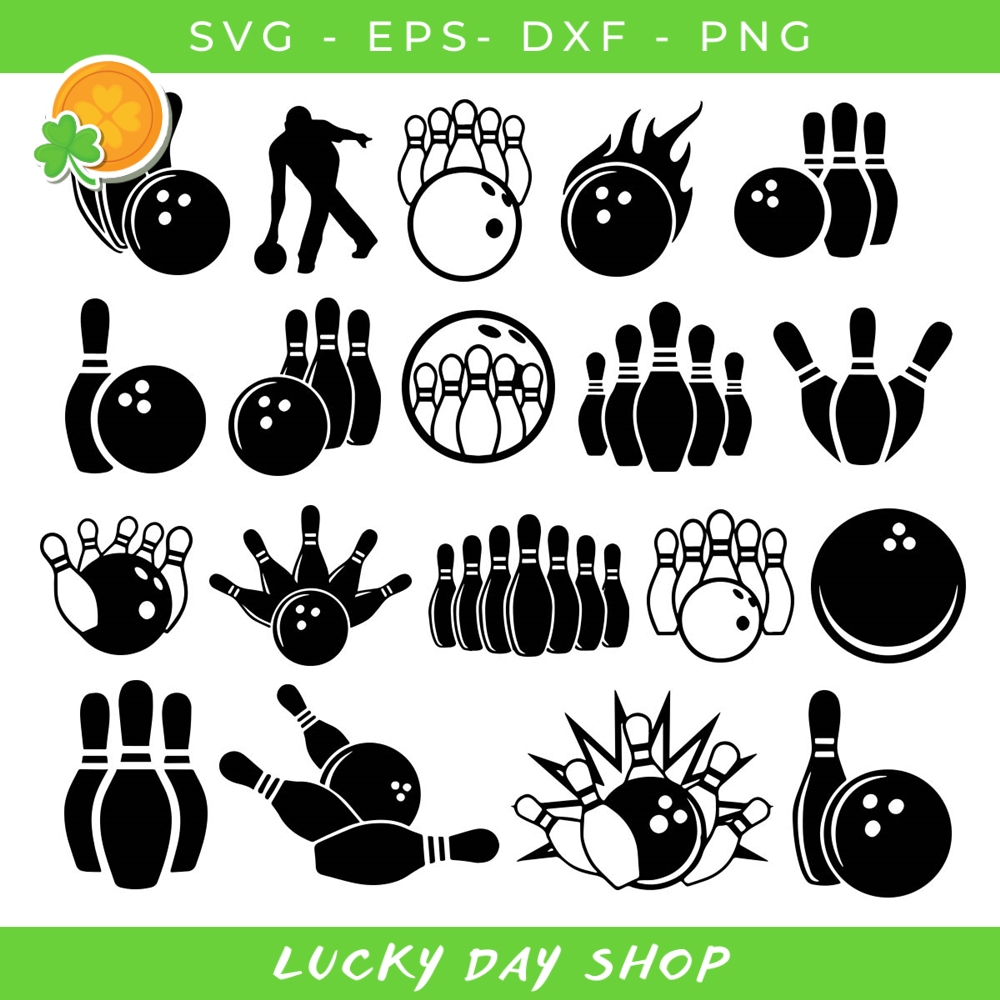 Bowling SVG/ Cricut/ Silhouette Cameo/ Bowling Clipart/ Cut | Inspire ...