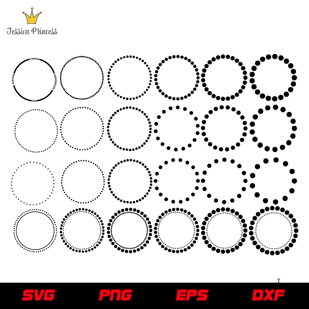 Dotted Circle Svg, Dotted Circle Clipart, Dotted Frame Svg, | Inspire Uplift