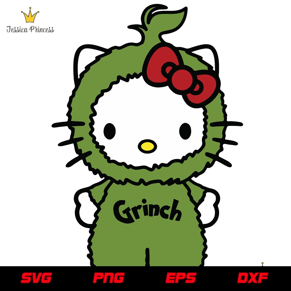 Hello Kitty Grinch SVG, The Grinch SVG, Hello Kitty SVG, Chr | Inspire ...