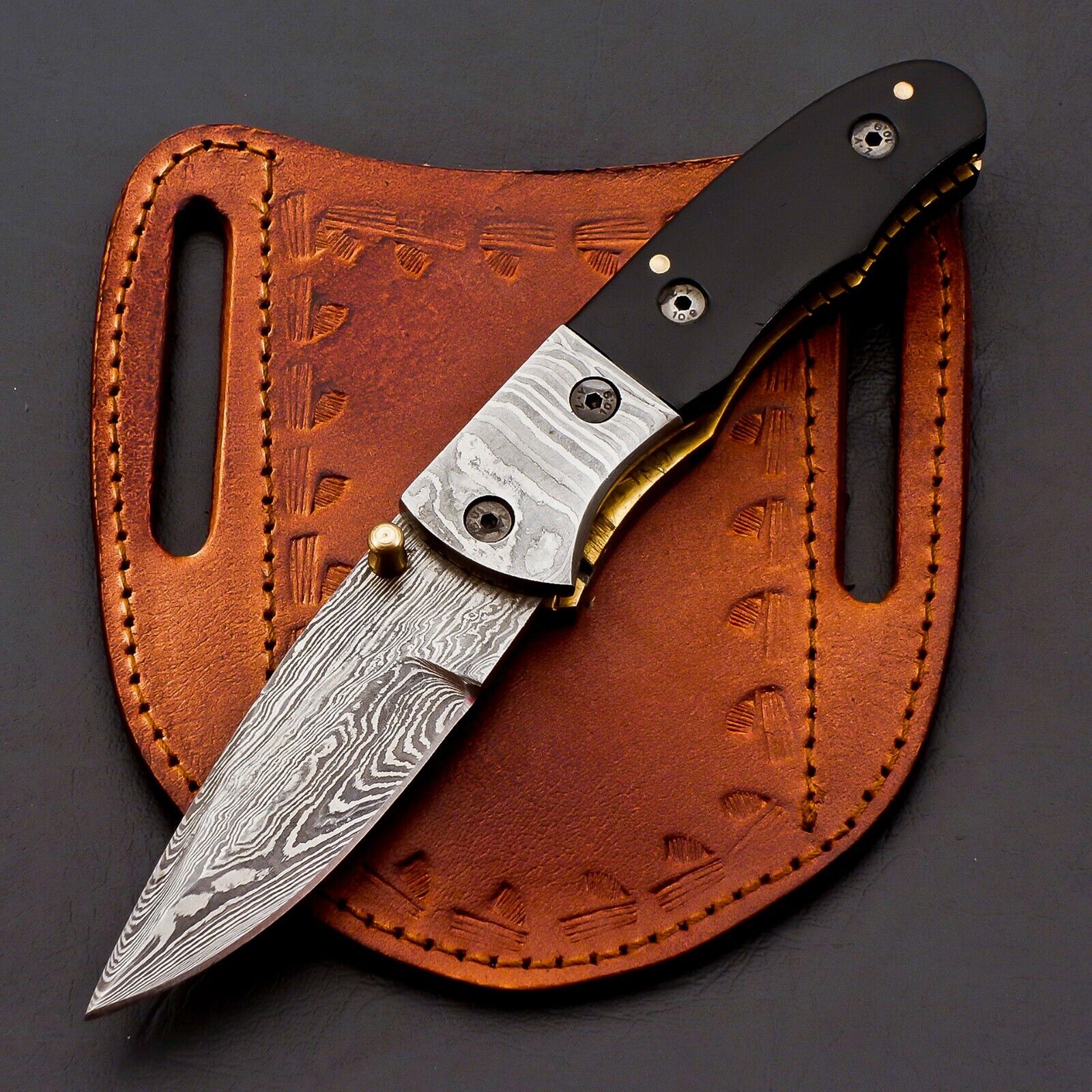 Custom Handmade Damascus Folding Knife Pocket knife, HANDMAD | Inspire ...